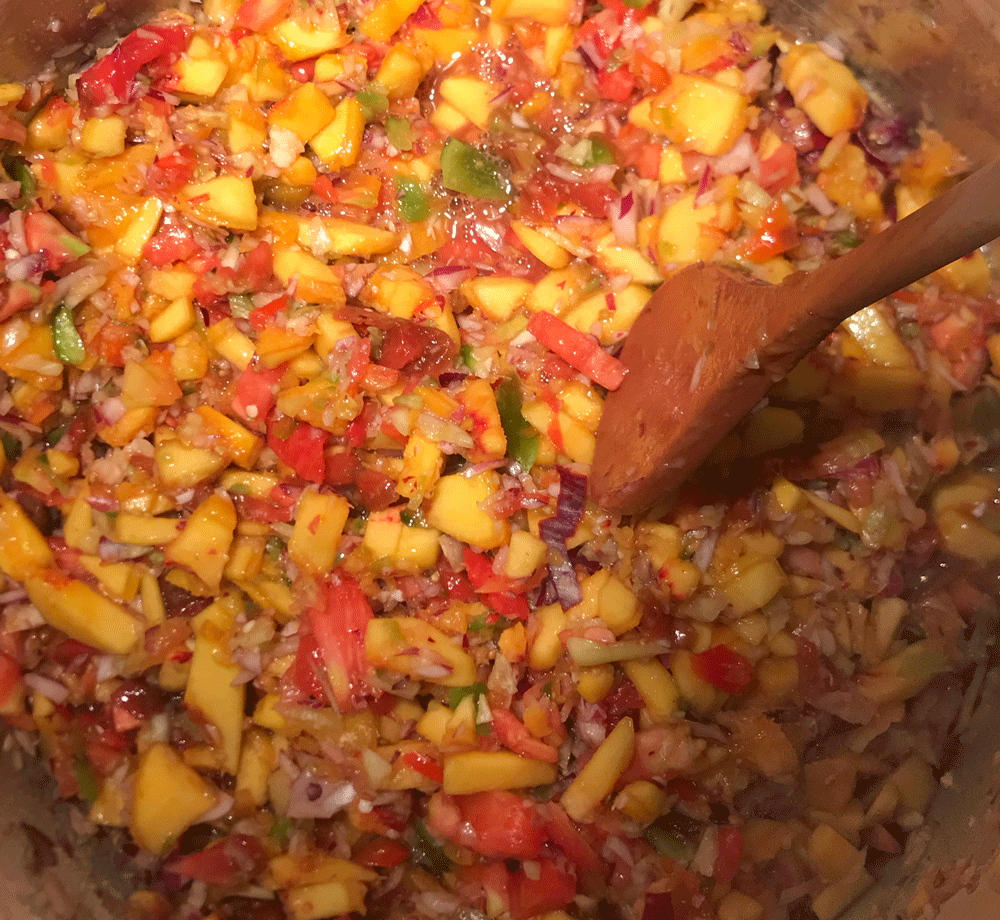 Easy Peach Salsa - Adam's Garden of Eatin'